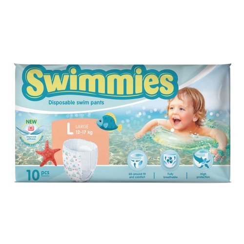 SWIMMIES PANTS SP LARGE 10PCS