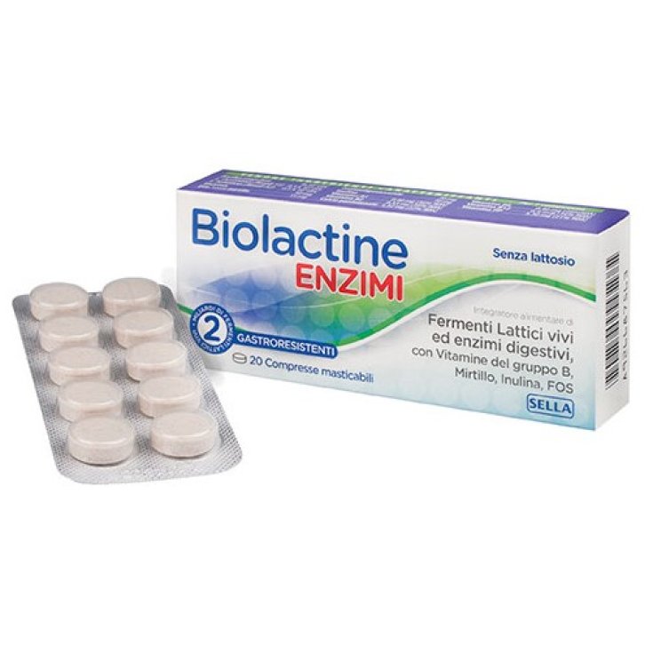 Sella Biolactine Enzymes Food Supplement 20 Tablets