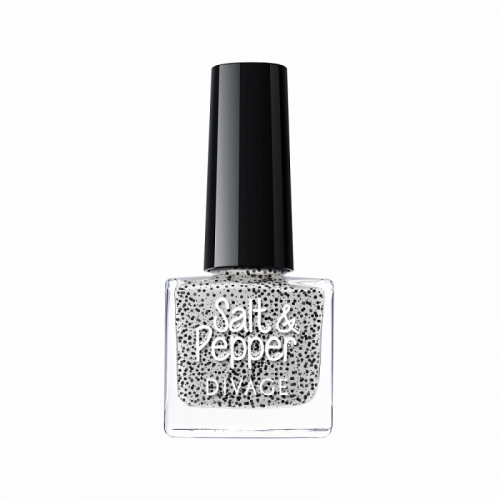 Divage Salt & Pepper Nail Polish Salt-Pepper Effect 12 Milky Gray