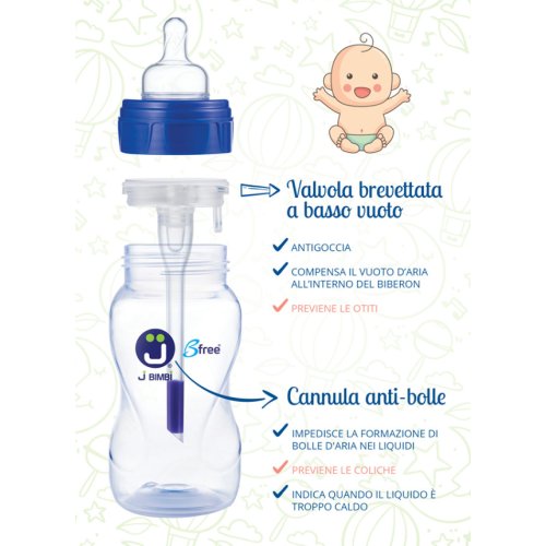 J Bimbi BFree Classic Non-drip Baby Bottle 330ml