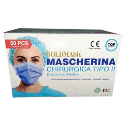 50 GoldMask Surgical Masks Type 2 - Loreto Pharmacy