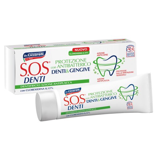 Protection With Antibacterial SOS Teeth 75ml - Loreto Pharmacy