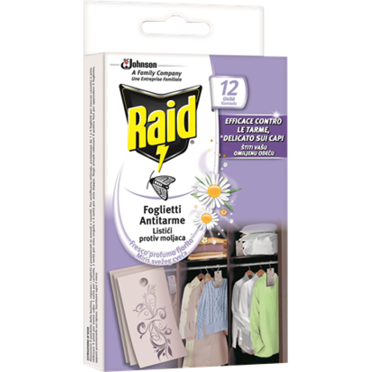 Raid Mothproof Sheets 12 Pieces - Loreto Pharmacy