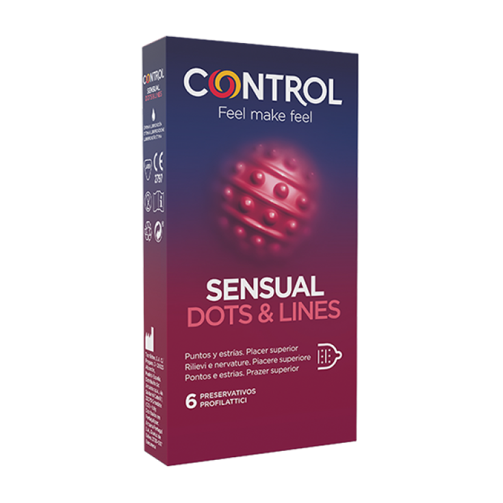 Sensual Dots & Lines Control 6 Pieces - Loreto Pharmacy